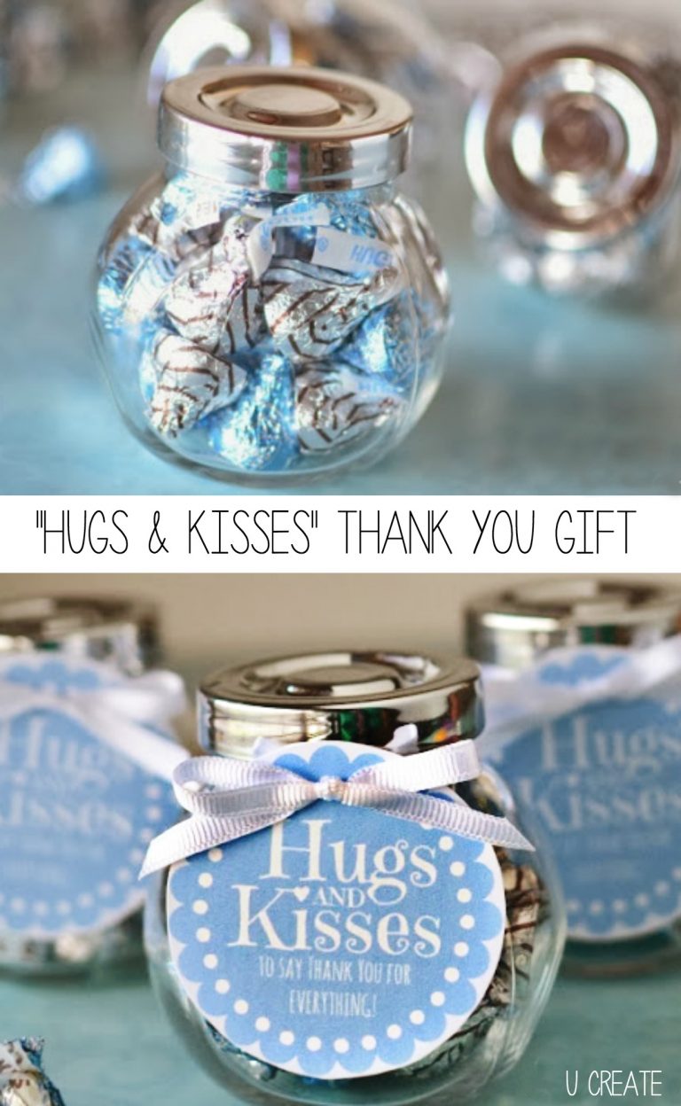 Hugs and Kisses Thank You Jar - with a free printable tag
