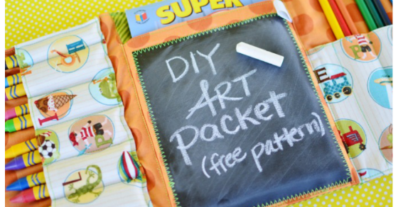 DIY Art Packet with free sewing pattern