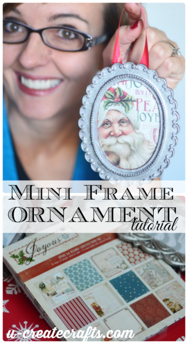 DIY Mini Picture Frame Christmas Ornament - U Create