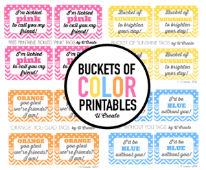 Color Gift Tag Printables