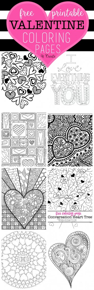Free Valentine Coloring Pages - U Create