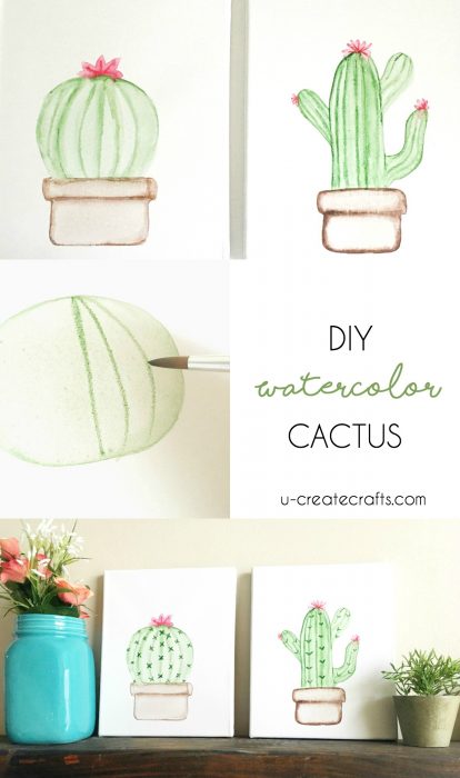 Watercolor Cactus Tutorial