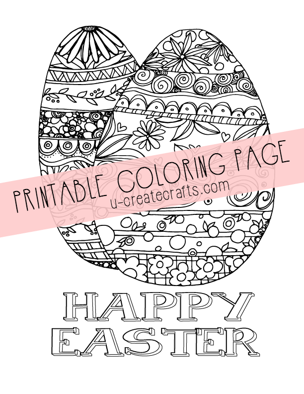 Easter Egg Coloring Page - U Create