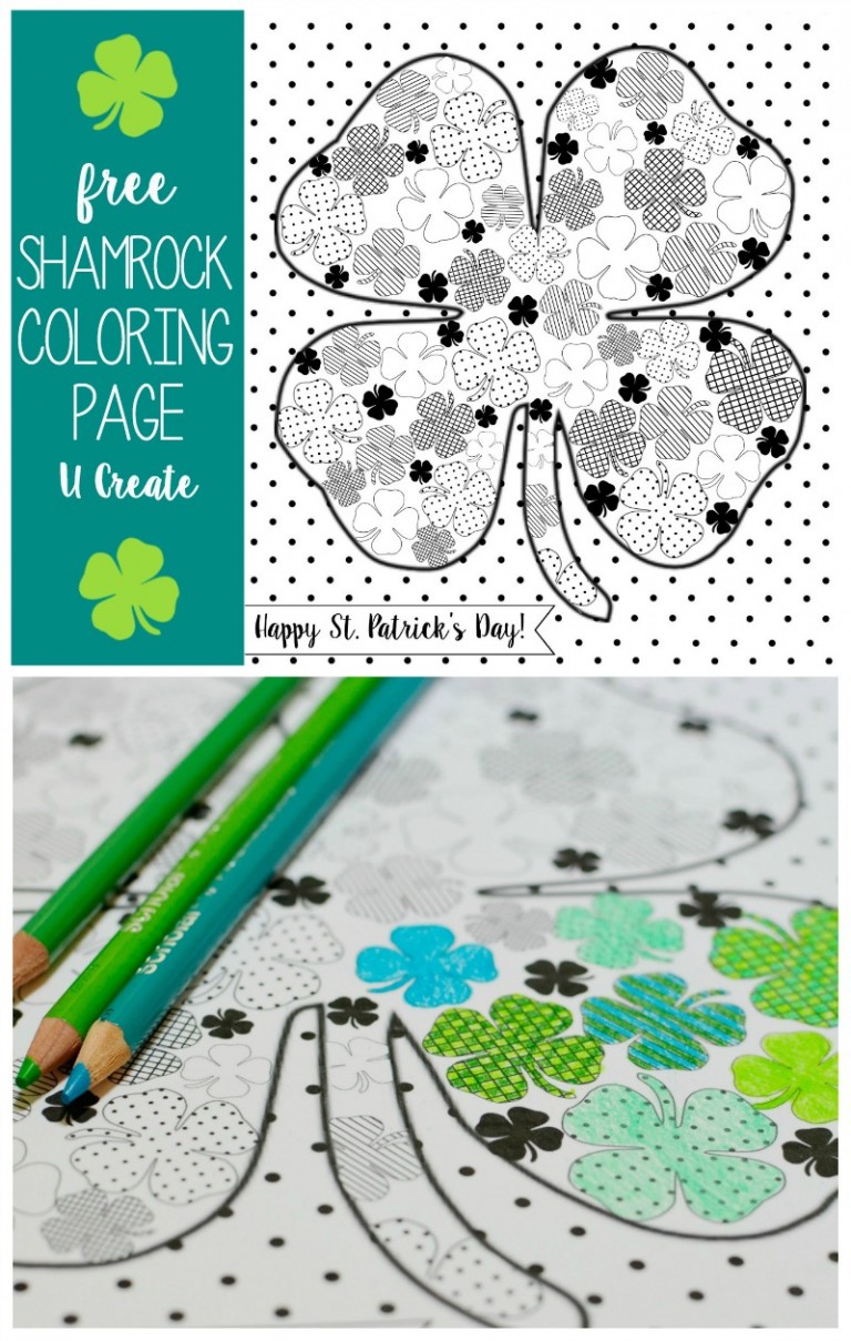 Full of Shamrocks Coloring Page - U Create