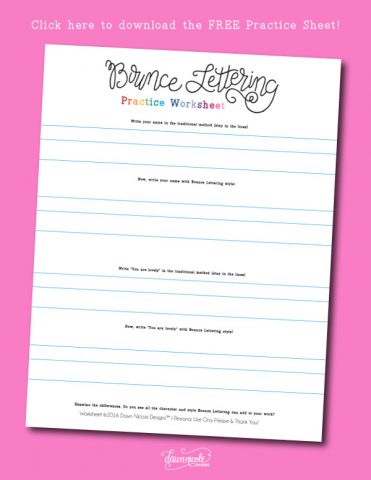 Free Hand Lettering Printables