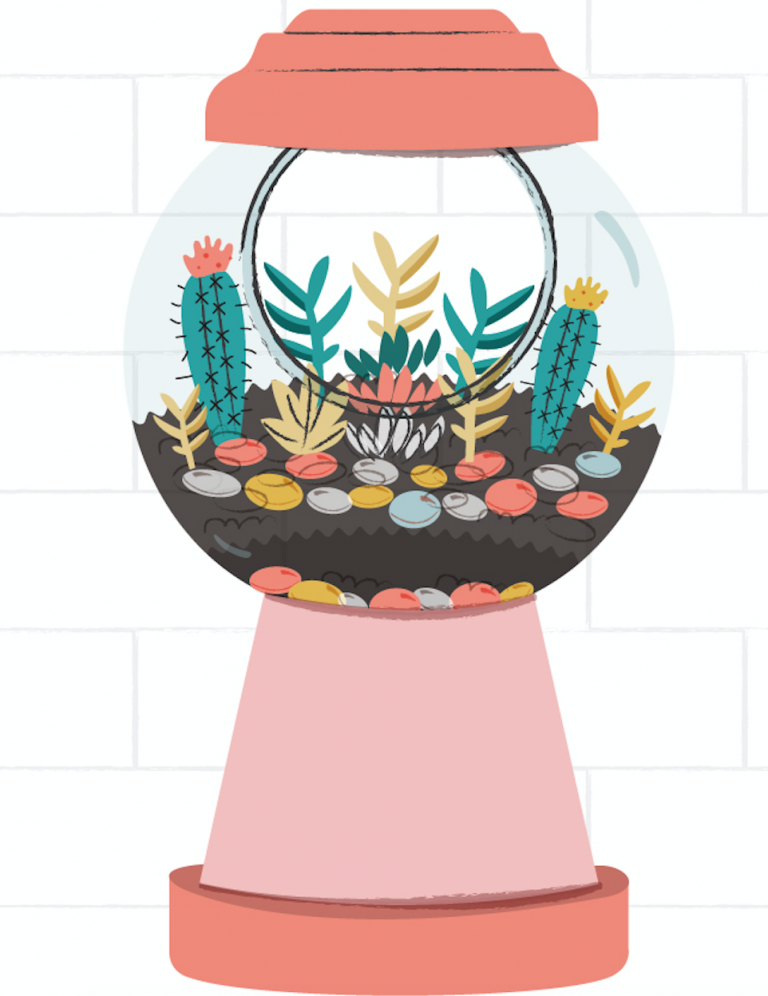 DIY Gumball Planter