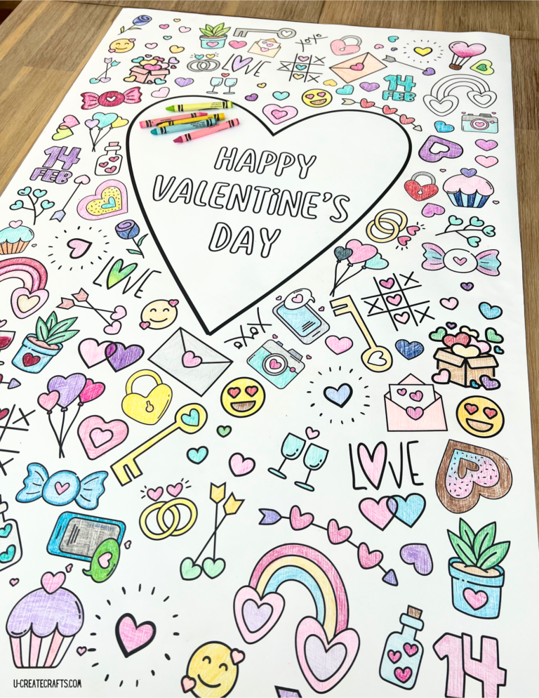 Valentine Coloring Poster - U Create