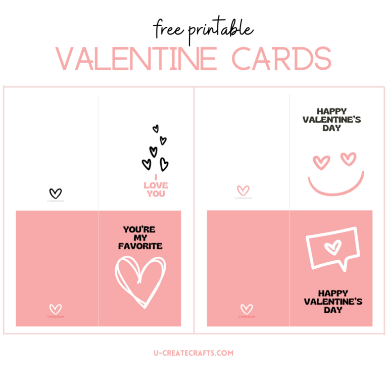 Printable Valentine Cards - U Create