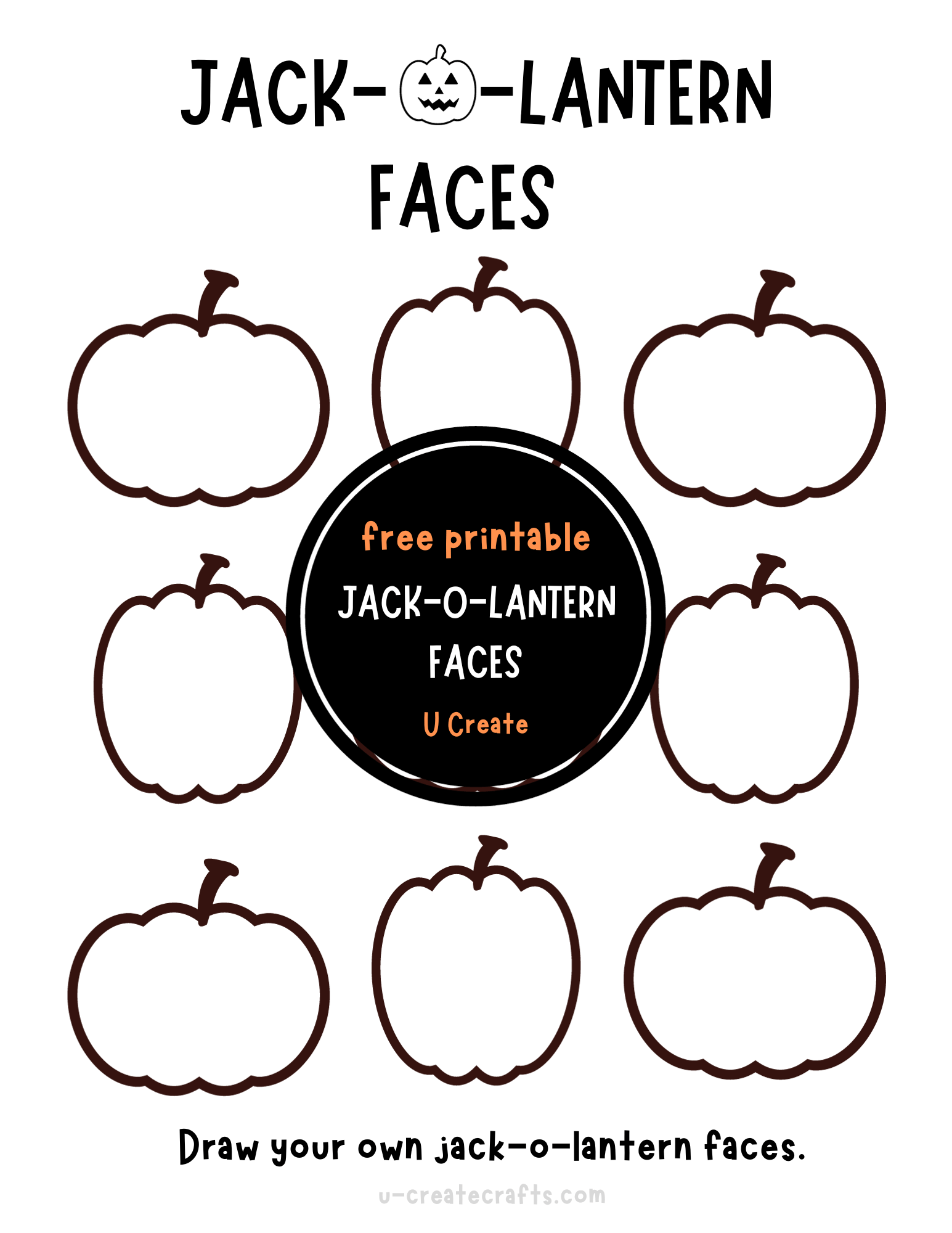 Blank Pumpkin Faces Printable