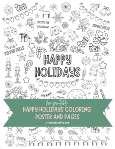Christmas Holiday Coloring Poster