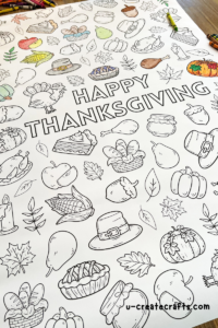 Thanksgiving Coloring Poster Printable