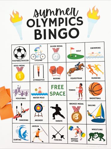 Summer Olympic Bingo Game - U Create