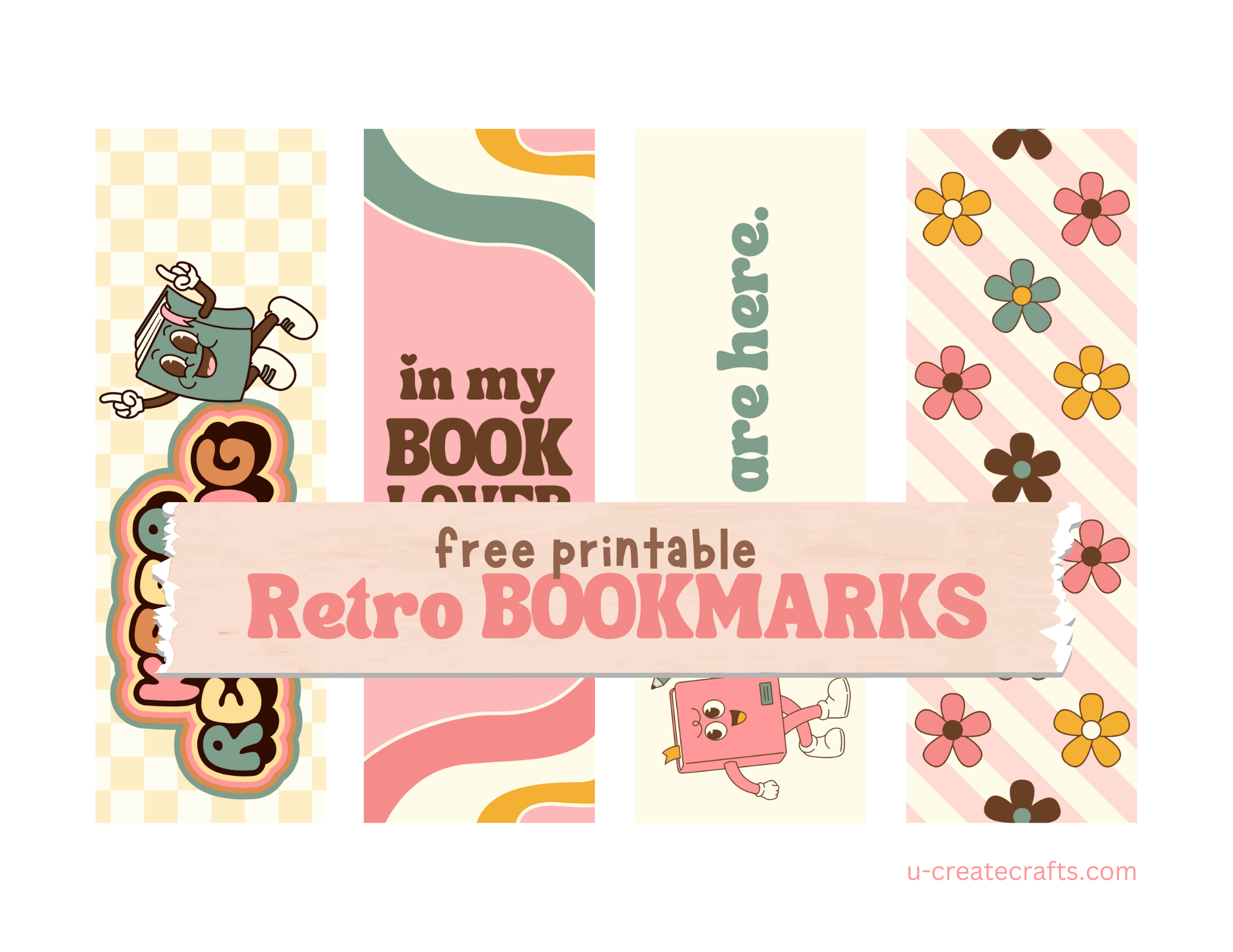 Retro Printable Bookmarks - U Create