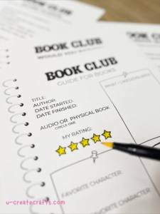 Book Club Printables - Elevate Your Book Club - U Create