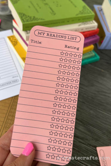 Reading Tracker Bookmarks - U Create