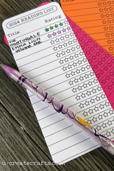 Reading Tracker Bookmarks - U Create