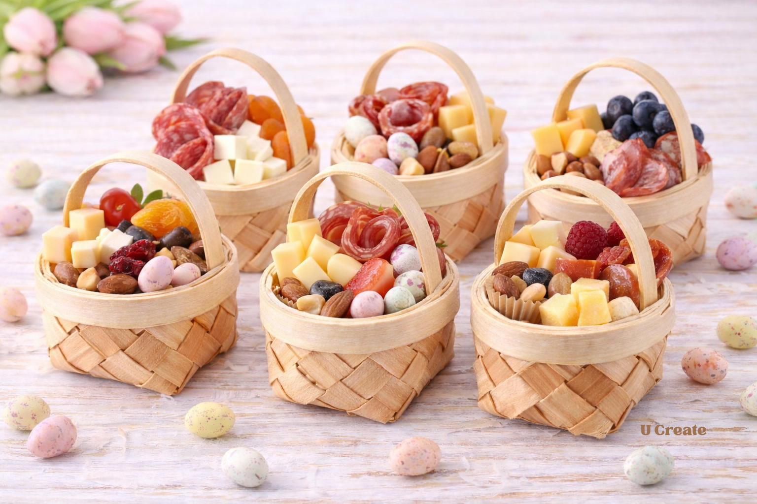 Mini Charcuterie Easter Baskets (Perfect for Easter Brunch or Gifts ...